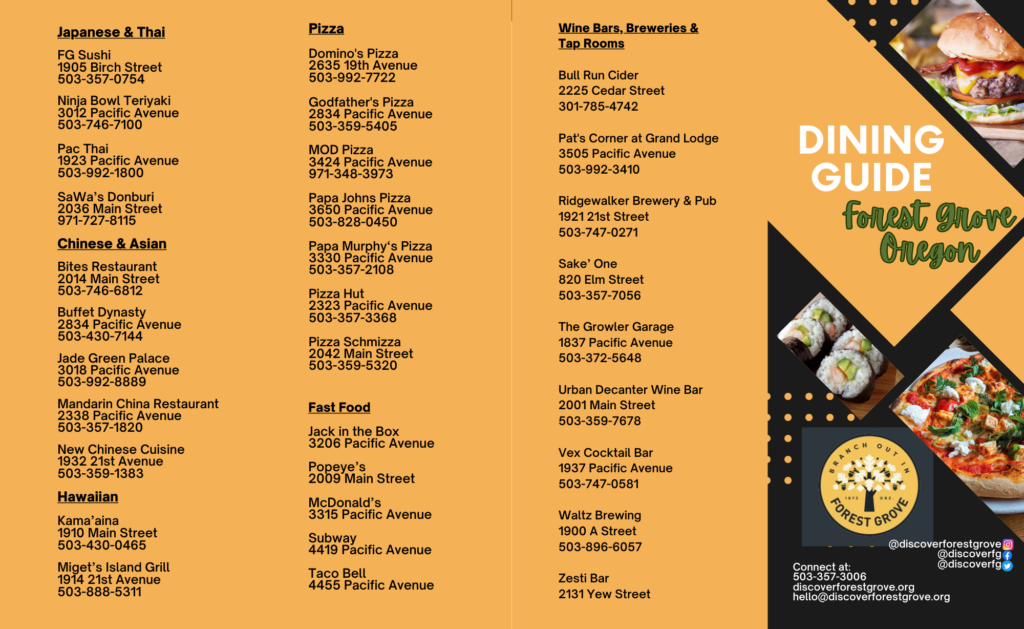 Forest Grove Dining Guide - Discover Forest Grove